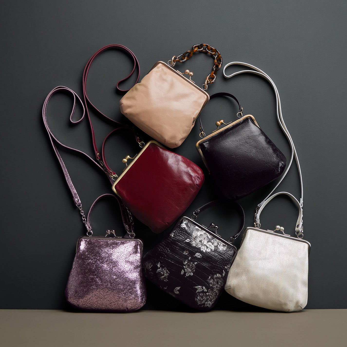 Alba Crossbody In Metallic Leather - Silver – HOBO