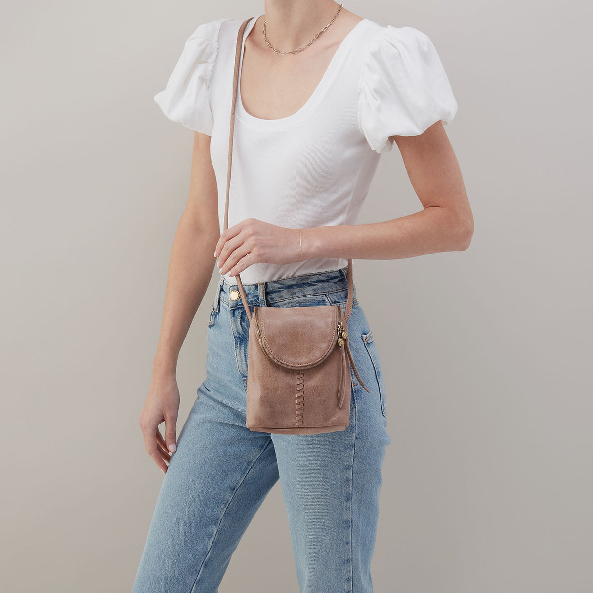 Fern Crossbody in Buffed Leather - Hazel – HOBO