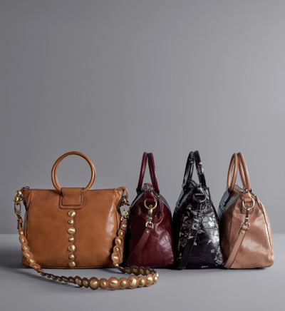 Sheila Medium Satchel In Polished Leather - Truffle – HOBO