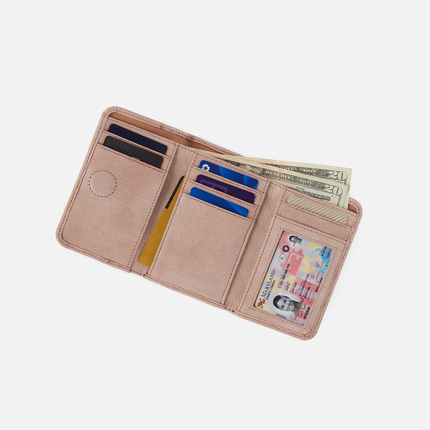 Jill Trifold Wallet in Buffed Leather - Hazel – HOBO