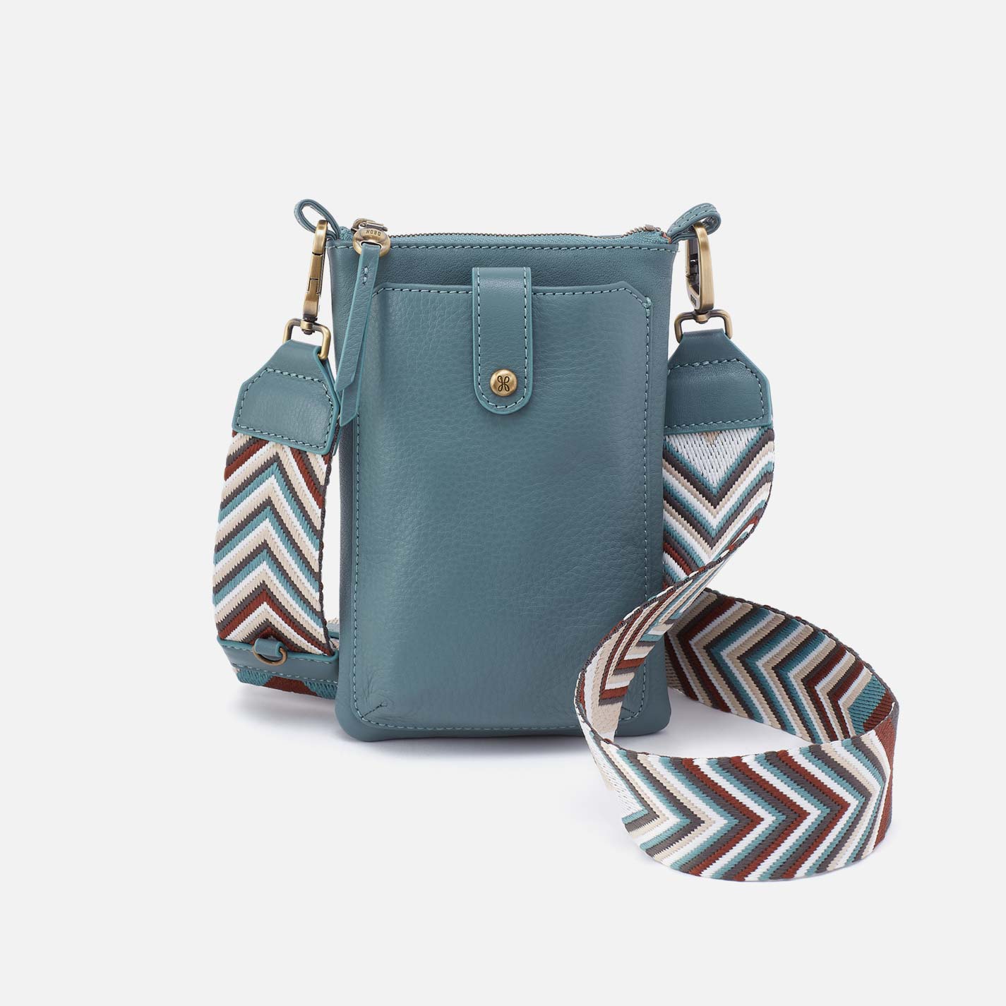 Cass Phone Crossbody in Pebbled Leather - Agave Leaf – HOBO
