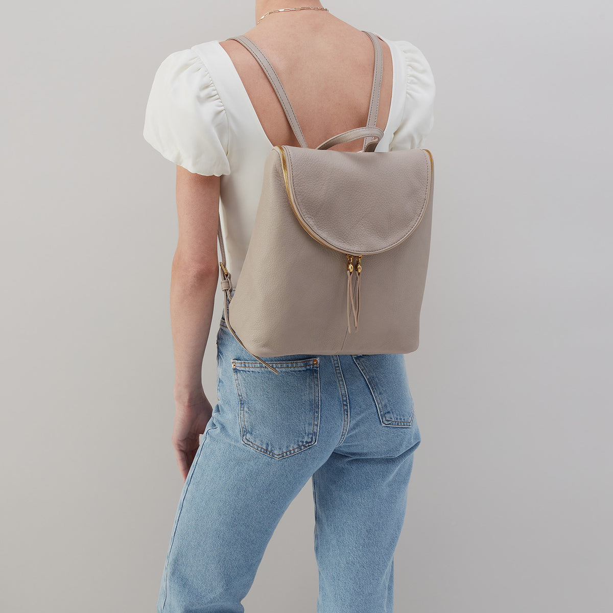 Fern Backpack in Pebbled Leather - Taupe – HOBO