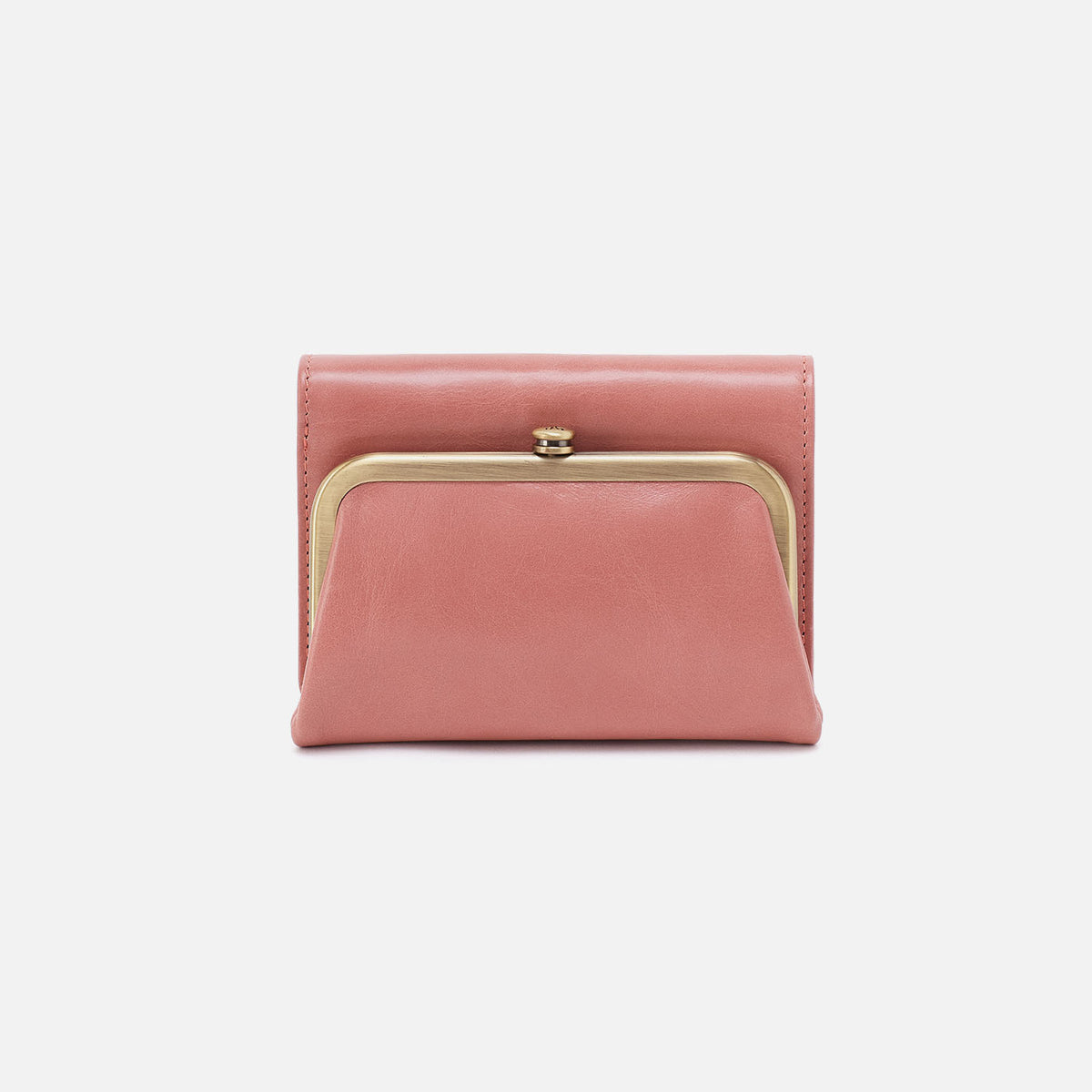 Robin Compact Wallet In Polished Leather - Rose – HOBO