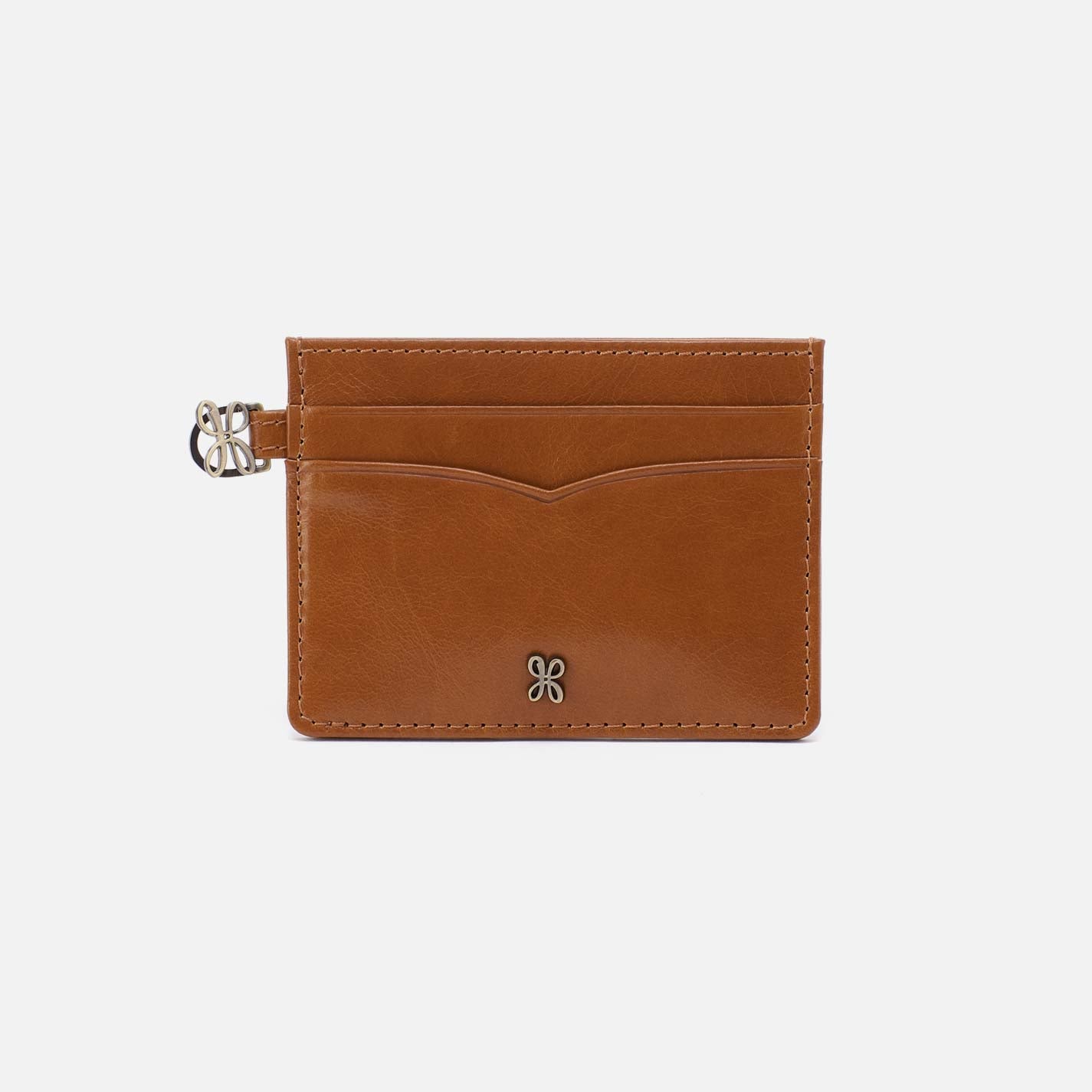 Charmed Card Case in Polished Leather - Truffle – HOBO