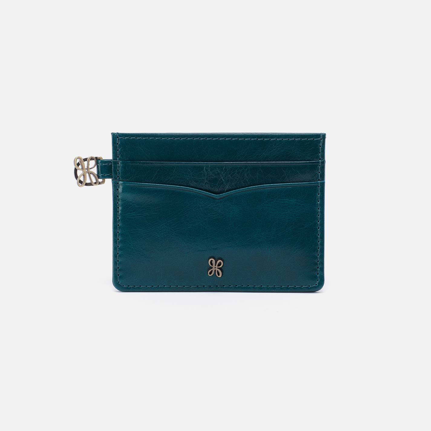 Charmed Card Case in Polished Leather - Wild Bluegrass – HOBO