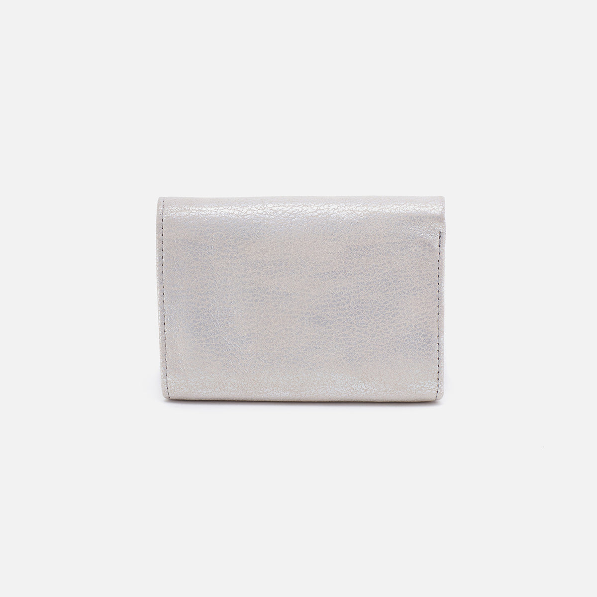Robin Compact Wallet In Metallic Leather - Silver – HOBO