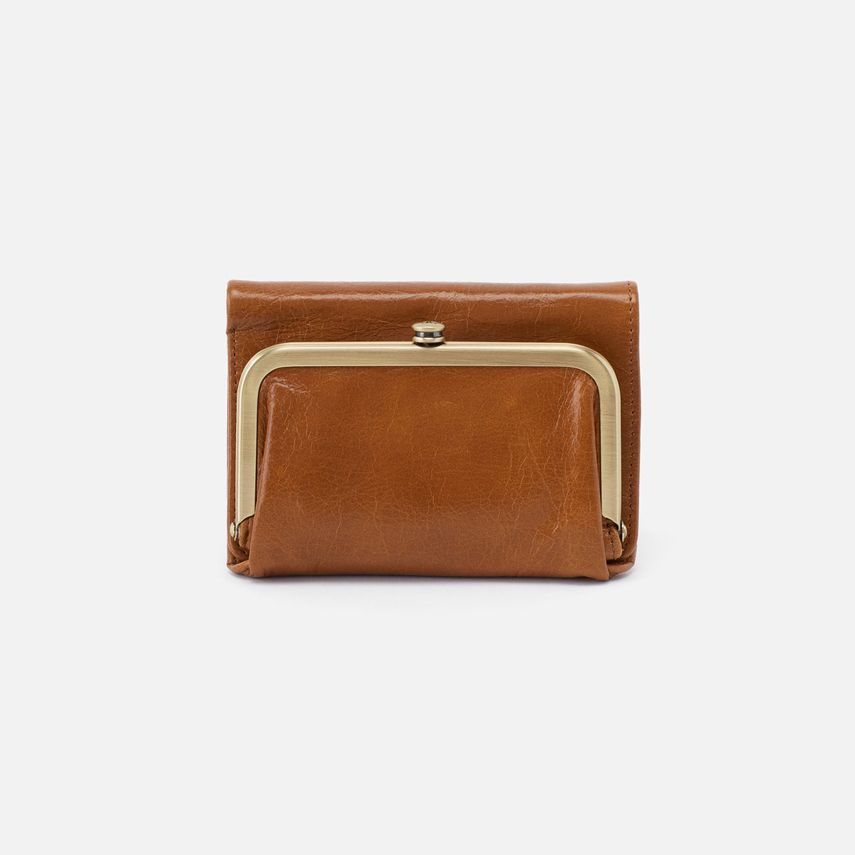 Robin Compact Wallet in Polished Leather - Truffle – HOBO
