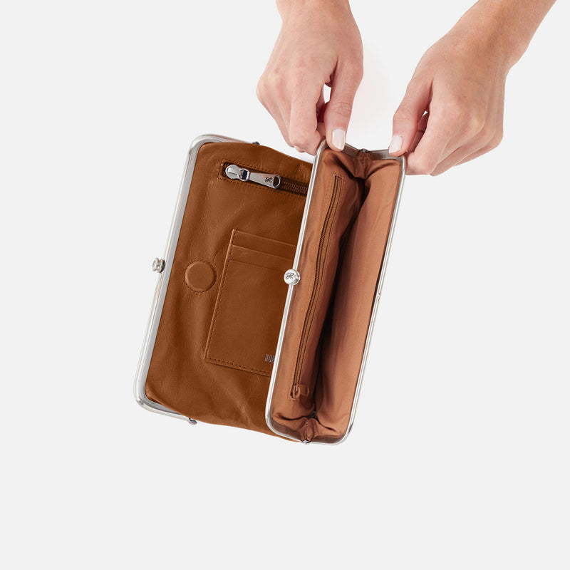 Lauren Clutch-Wallet in Polished Leather - Truffle – HOBO
