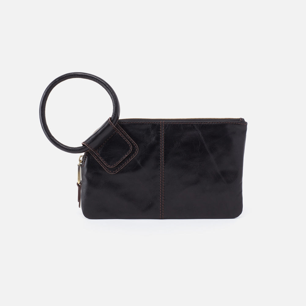 Sable Wristlet in Polished Leather - Black – HOBO